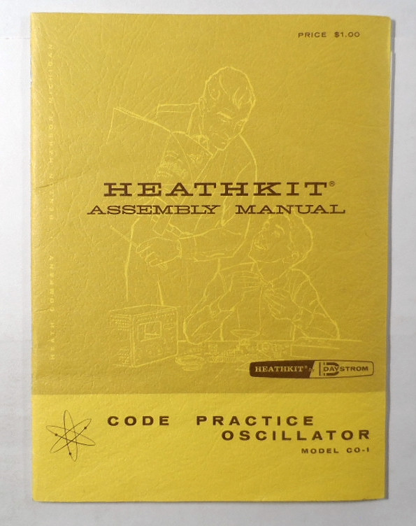 Heathkit CO-1 Code Practice Oscillator ORIGINAL Assembly Manual