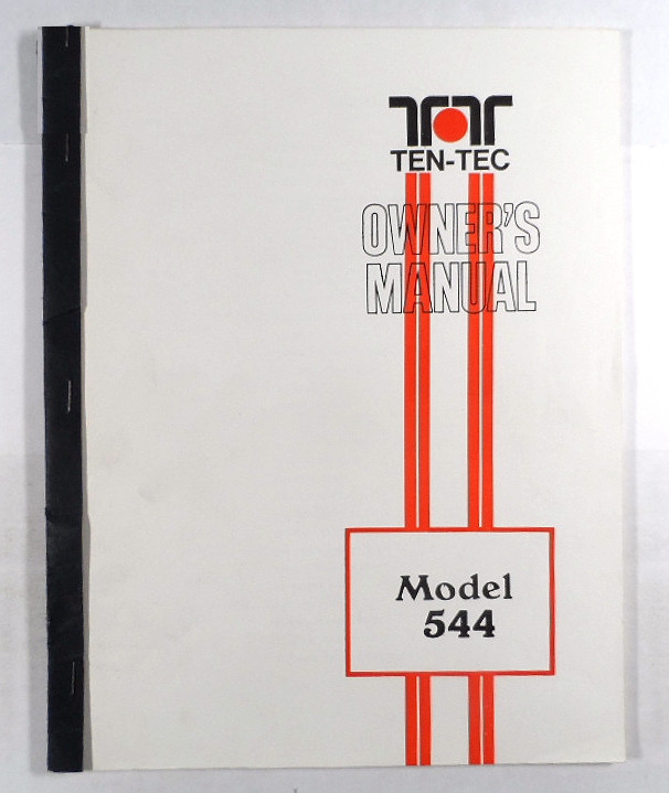 Ten-Tec Model 544 Transceiver Original Operation & Service Manual
