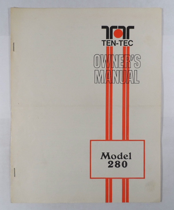 Ten-Tec Model 280 Power Supply for the Delta 580 Owner's Manual
