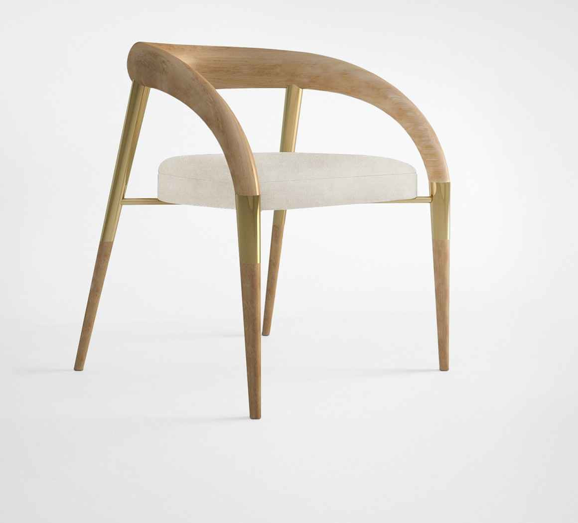 Harlem Chair- Dining Chair with Metal Legs at Mondo