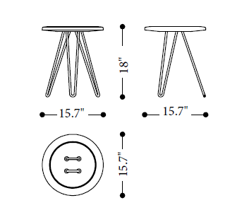Button Table SIDE TABLES from Mondocollection.com