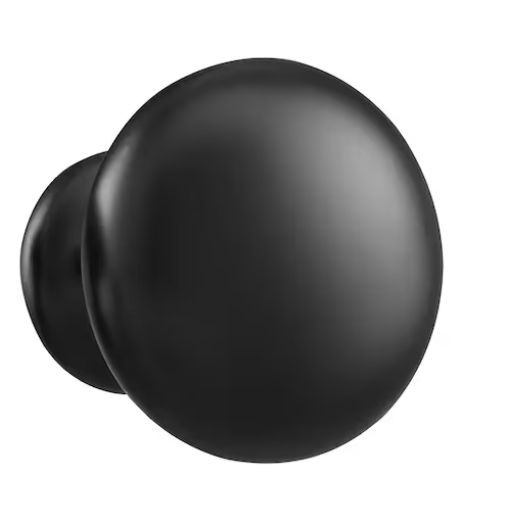 Beechmont Rnd Knob Handle Black Matt 30mm - WHO Bathroom Warehouse