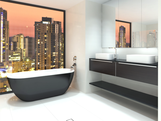 Sophisticated urban bathroom. Big-city style. - WHO Bathroom Warehouse