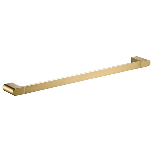 Flores Single Towel Rail 600 mm Brushed Gold - WHO Bathroom Warehouse