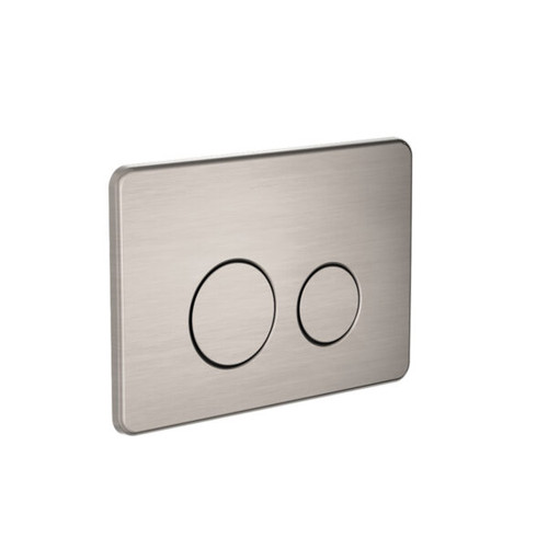 In Wall Toilet Push Plate BRUSHED NICKEL - WHO Bathroom Warehouse