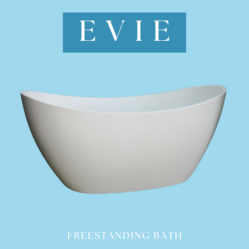 EVIE FREESTANDING BATH - MATT WHITE - WHO Bathroom Warehouse