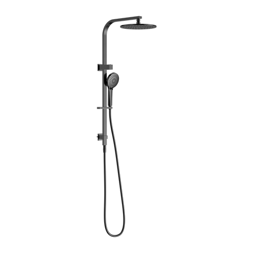 BIANCA TWIN SHOWER - GUN METAL - WHO Bathroom Warehouse
