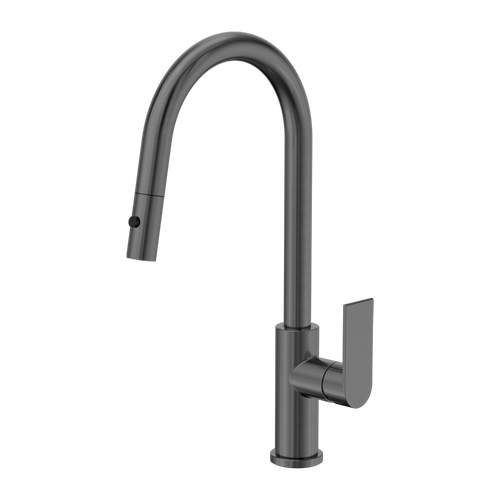 BIANCA PULL OUT KITCHEN MIXER - GUN METAL - WHO Bathroom Warehouse