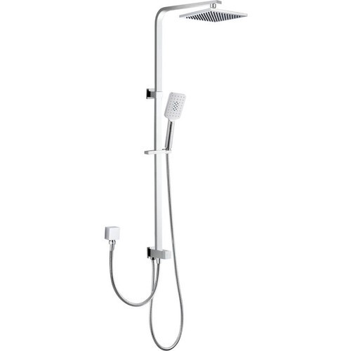 EDEN SQUARE MULTI-FUNCTIONAL SHOWER SET 200mm 2 HOSE - CHROME - WHO ...
