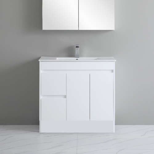 POLAR PVC FLOOR MOUNT VANITY 900mm - WHO Bathroom Warehouse