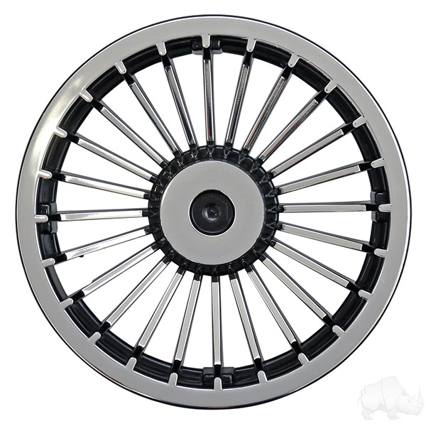 8" Silver Turbine Style Silver Cart Wheel Cover | Golf Cart accessories