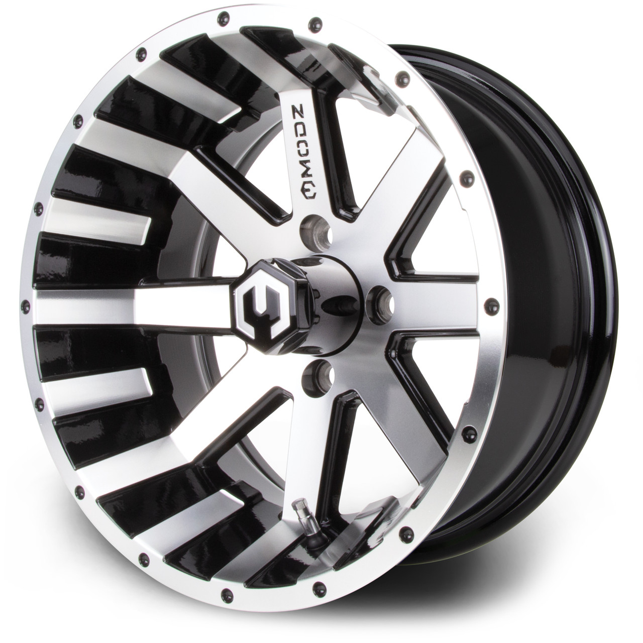 MODZ® 14" Assault Machined Black Golf Cart Wheel
