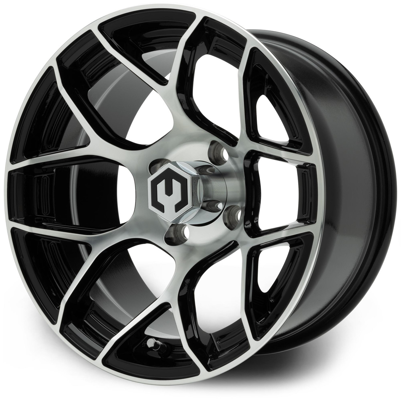 MODZ® 14" Renegade Machined Black Golf Cart Wheel
