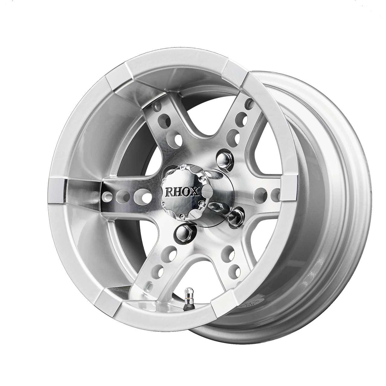 12 inch RHOX RX251 Machined and Silver Golf Cart Wheel | Golf Cart ...