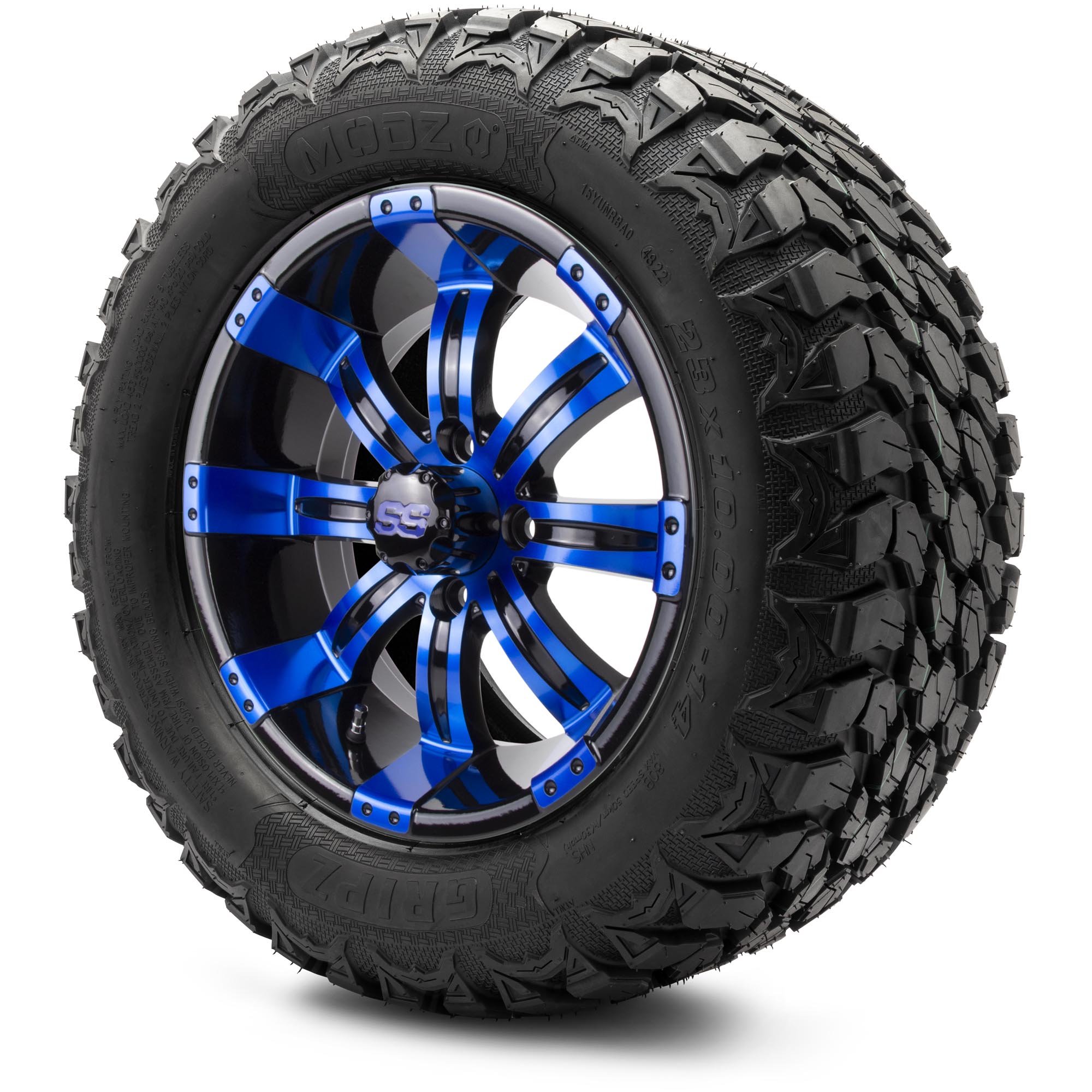 MODZ® 14" Tempest Blue and Black - All-Terrain Tires and Golf Cart ...