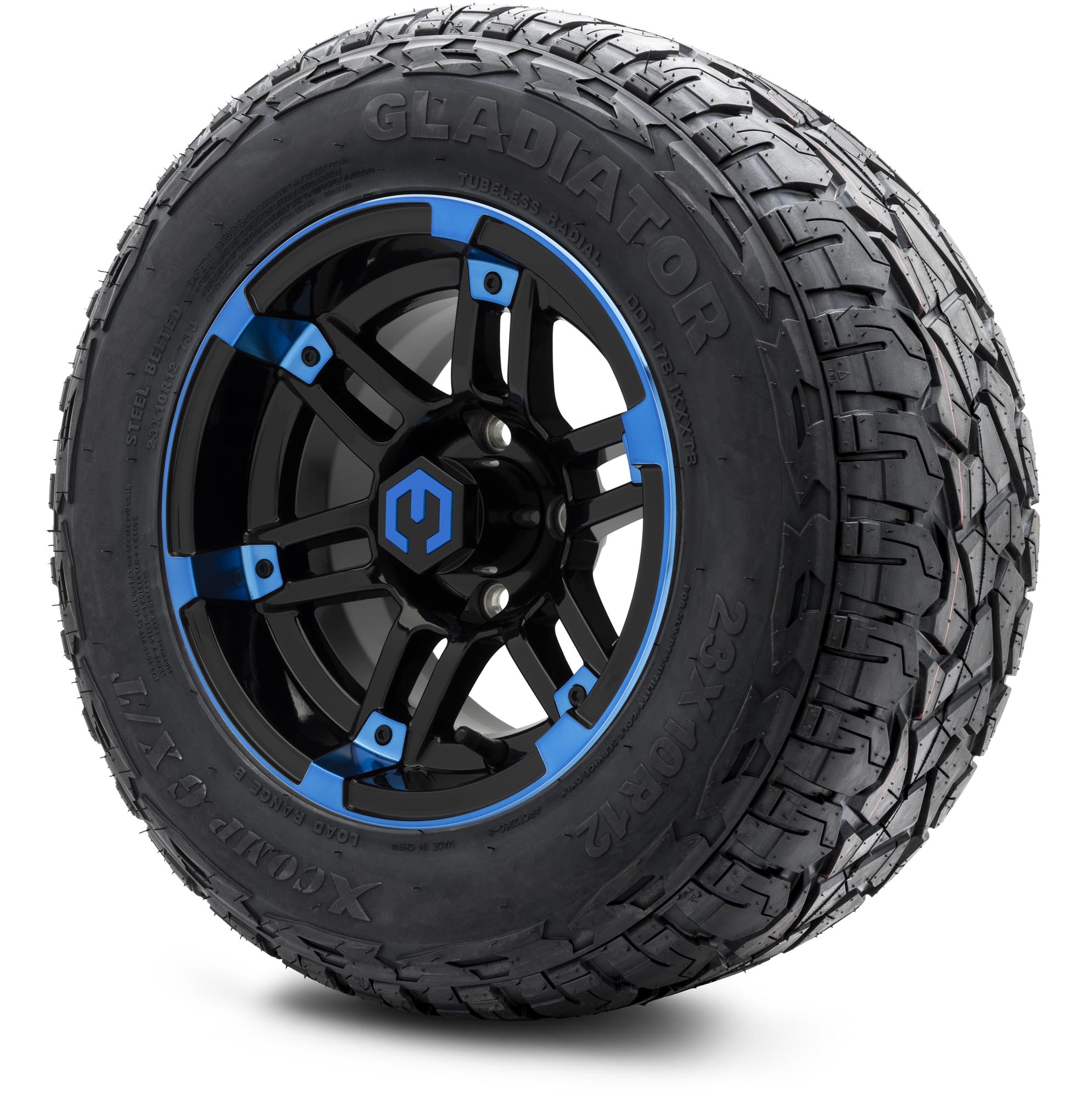 MODZ® 12" Aftershock Blue and Black - All-Terrain Tires and Golf Cart ...