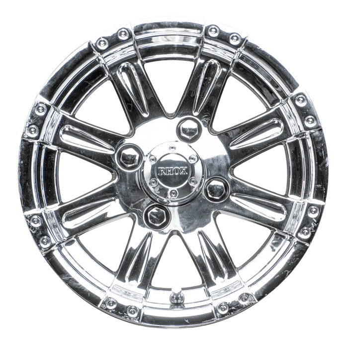 12 inch RHOX Vegas Chrome Golf Cart Wheel | Golf Cart Accessories