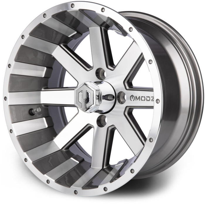 MODZ® 14" Assault Machined Gunmetal Golf Cart Wheel