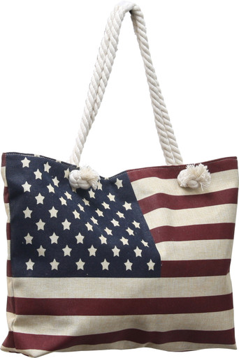 American Flag Bag with Rope Handles