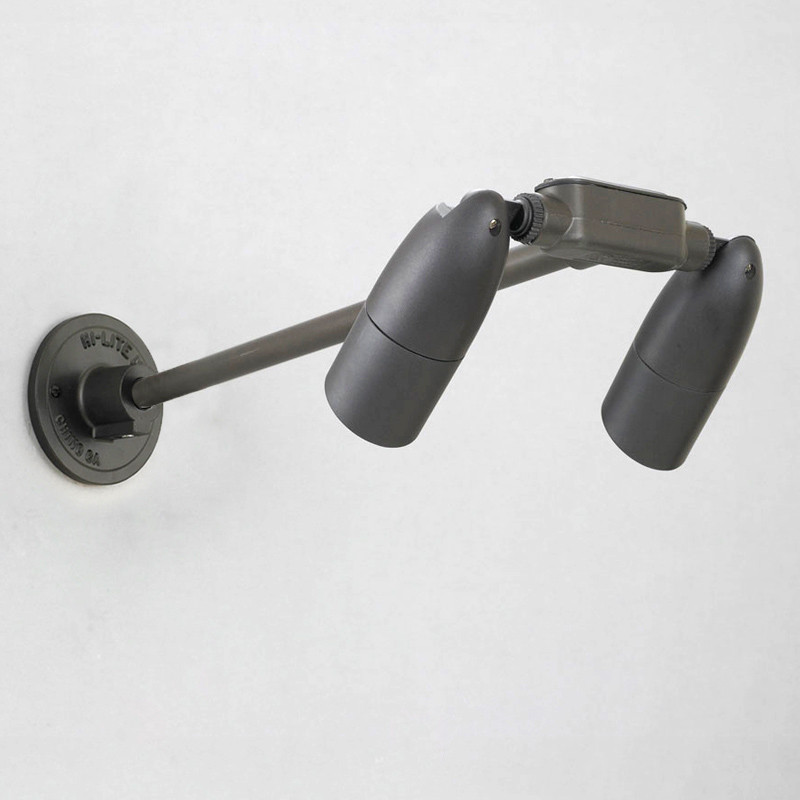 Modern Straight Arm Directional Double PAR20 Bullet Light Sign Lighter