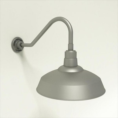 Quick Ship 17" Warehouse Shade Gooseneck Light - 6 Arm Options