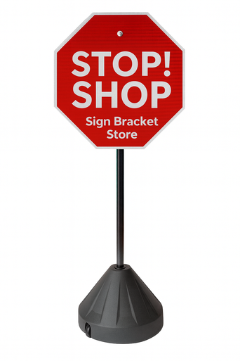 Portable Sidewalk Sign Pole 48" - 60" Height