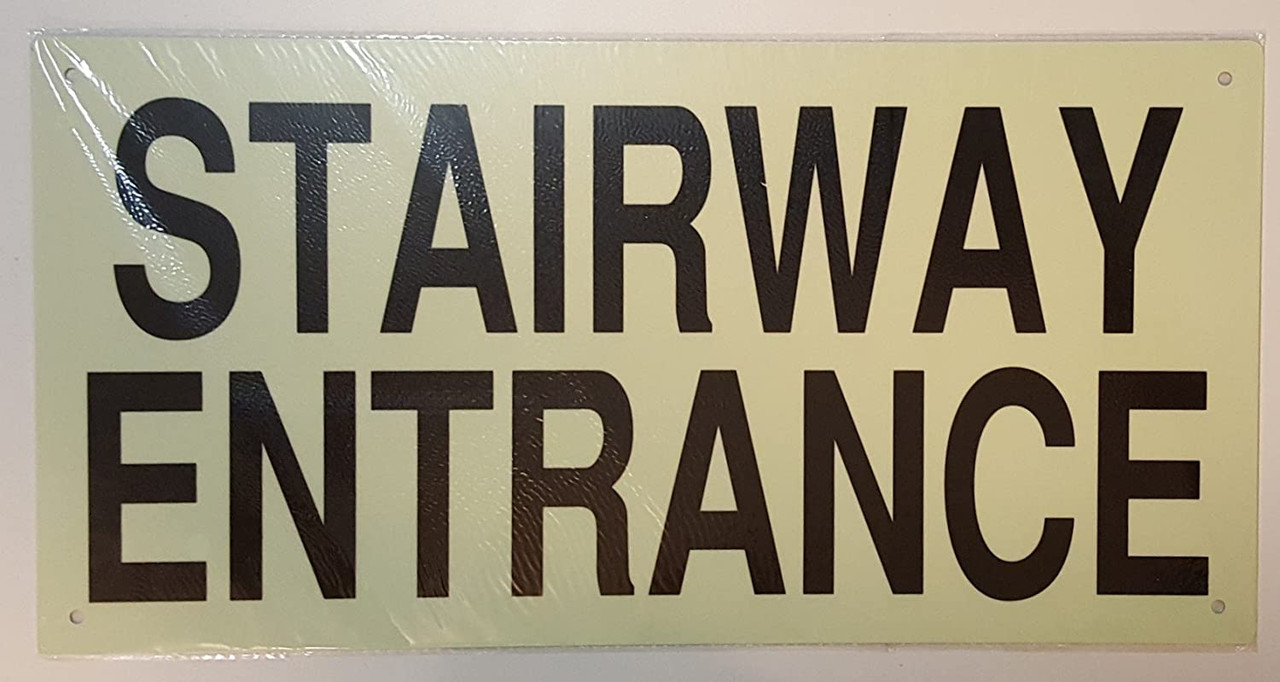 STAIRWAY ENTRANCE sign - Photoluminescent ,High Intensity, ALUMINIUM ...