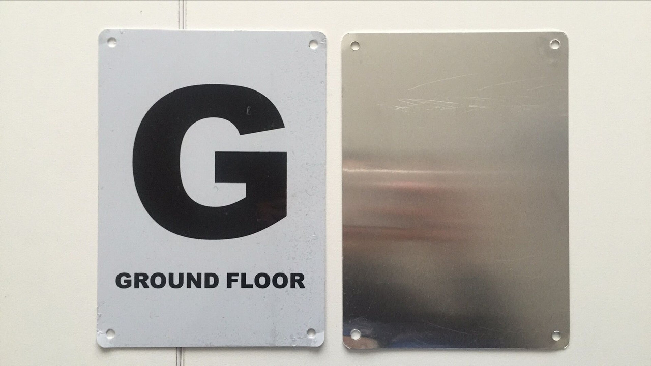 GROUND FLOOR NUMBER SIGN