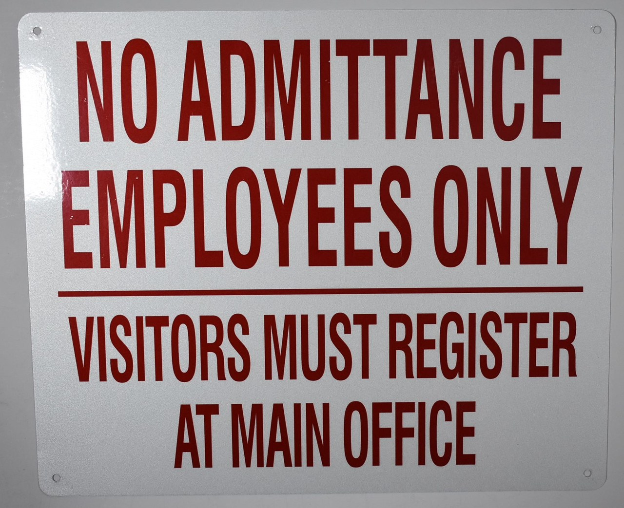 VISITORS PLEASE REPORT TO OFFICE BEFORE ENTERING BUILDING SIGN