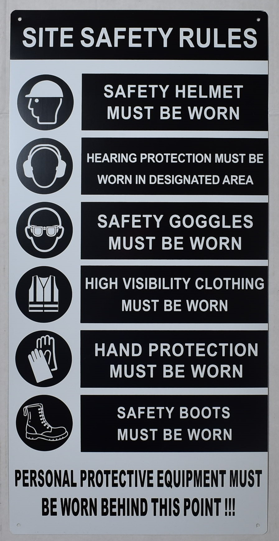 PPE Sign - Site Safety Rules Sign