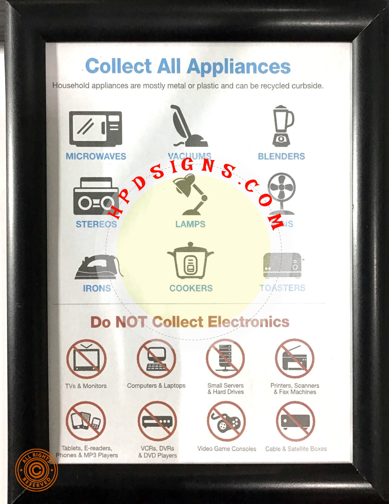 NYC electronic recycle sign