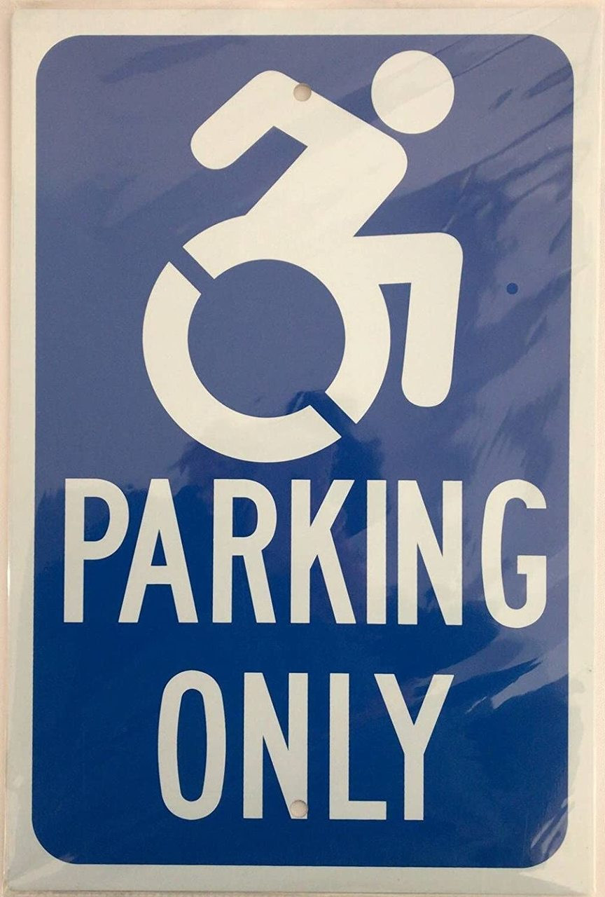 Handicap"Parking ONLY" Sign Blue