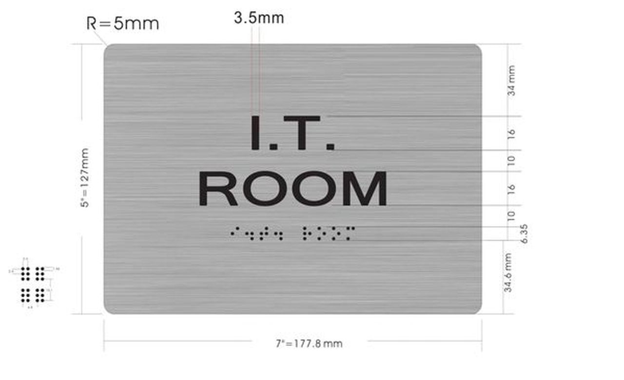 I.T. ROOM ADA-Sign -Tactile Signs Tactile Signs