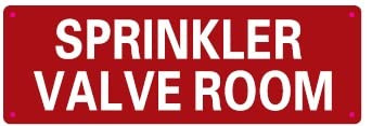 Sprinkler Valve Room Sign
