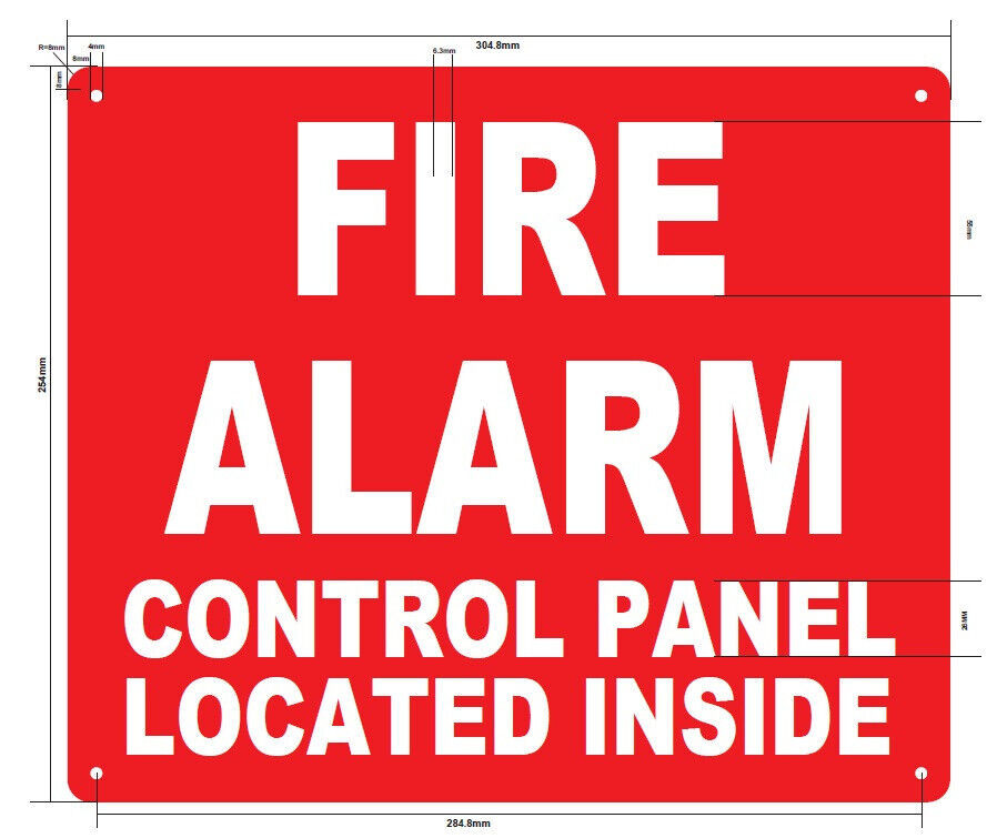 FIRE ALARM CONTROL PANEL LOCATED IN Sign