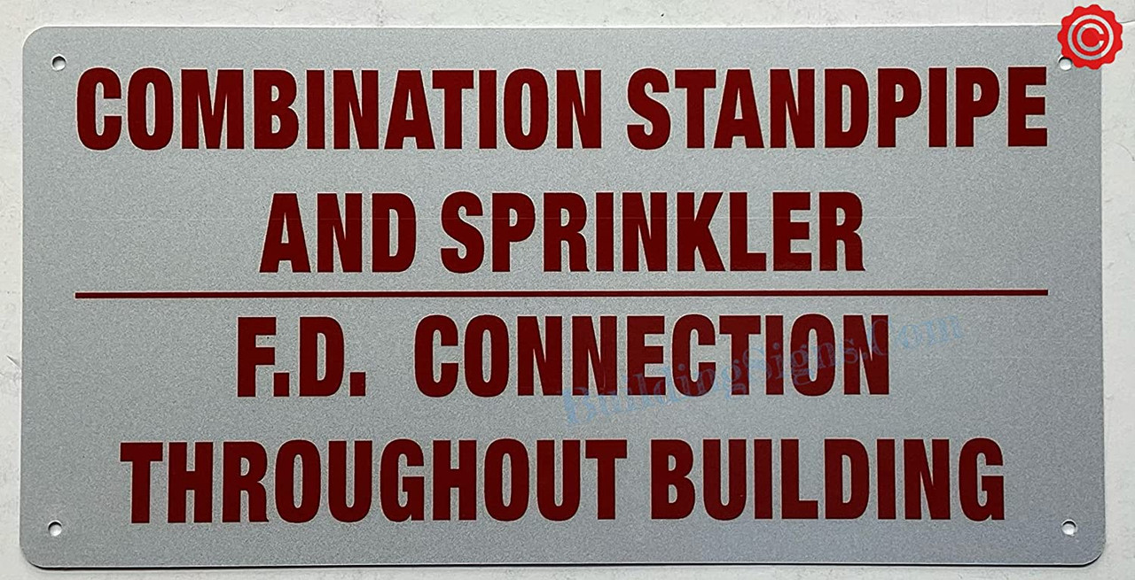 AUTO SPRINKLER WET STANDPIPE Sign