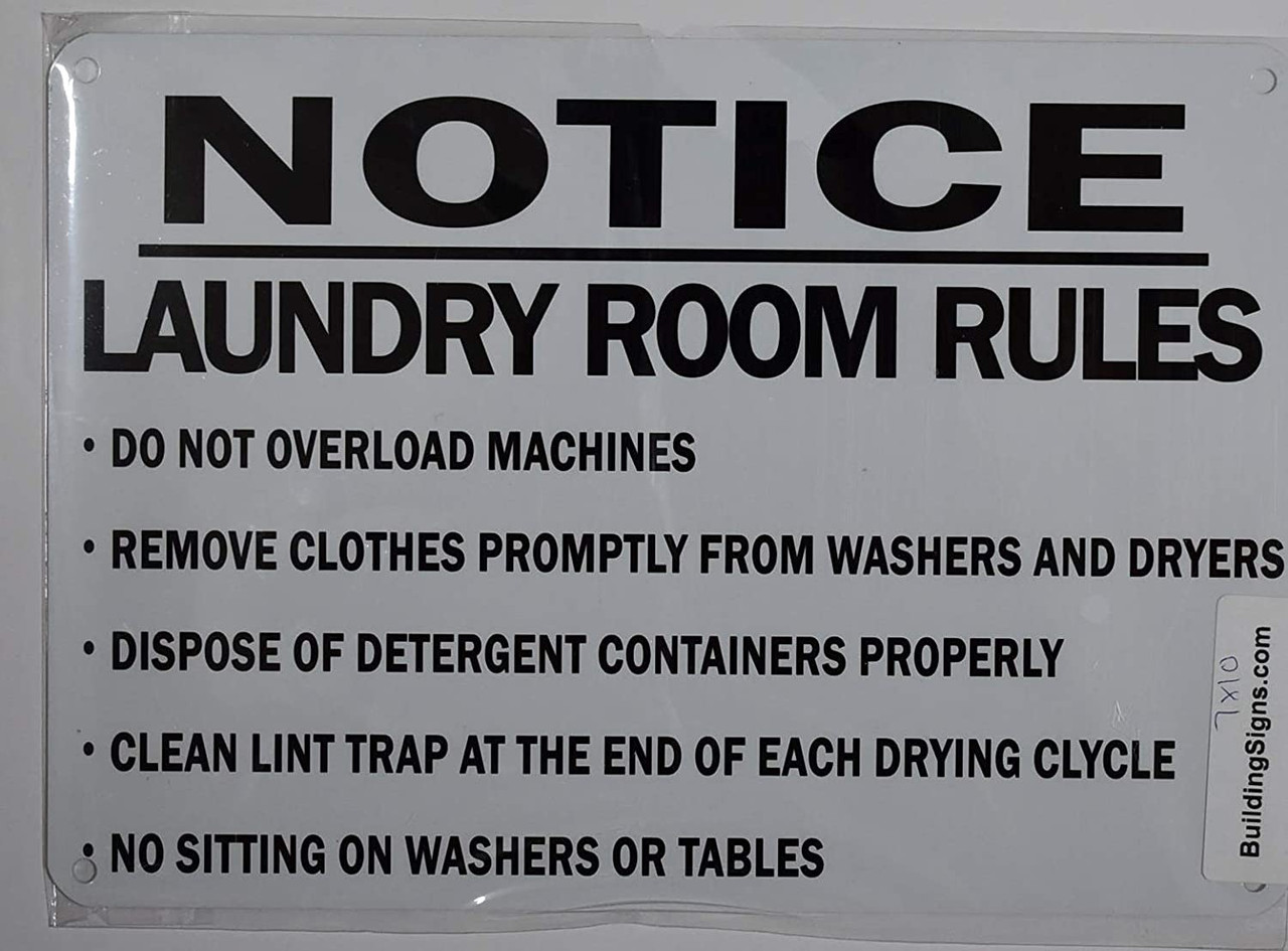 Laundry Room - ADA compliant sign. -Tactile Signs The sensation line
