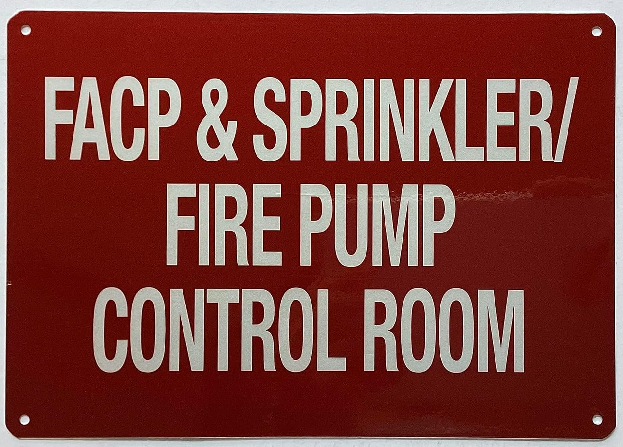 FACP & Sprinkler FIRE Pump Control Room Sign