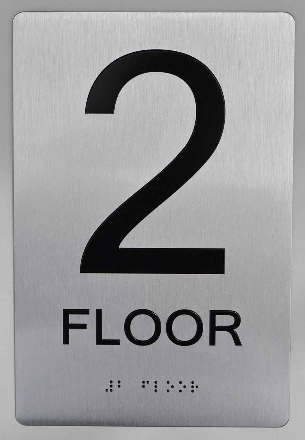 FLOOR NUMBER SIGN Tactile Graphics Grade 2 Braille Text with raised ...
