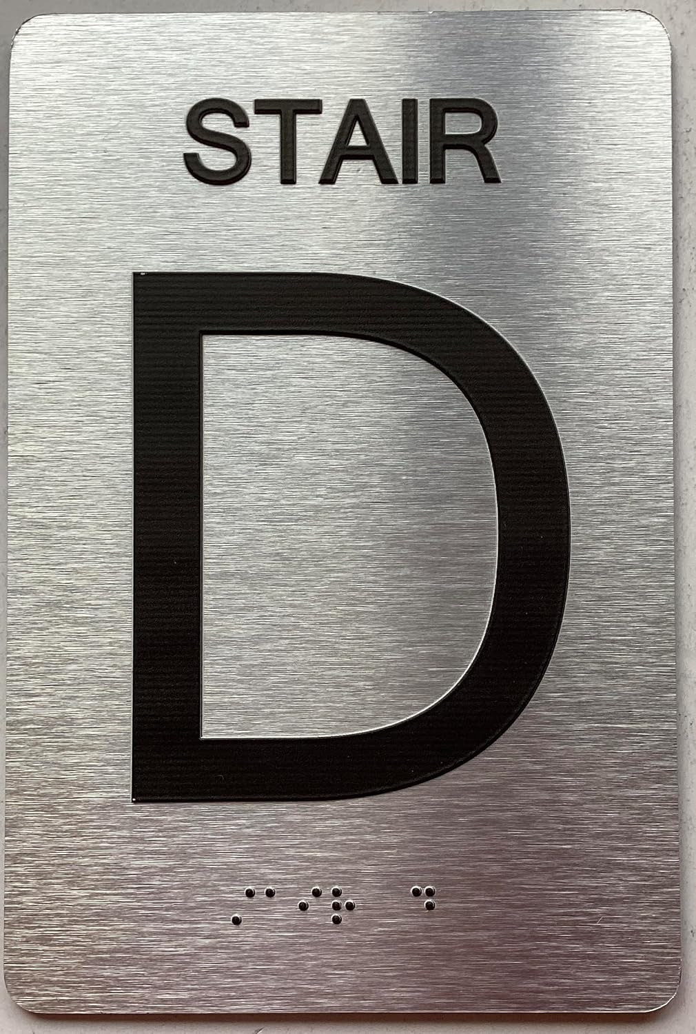 Floor number sign with Raised letters/Image & Grade 2 Braille ...