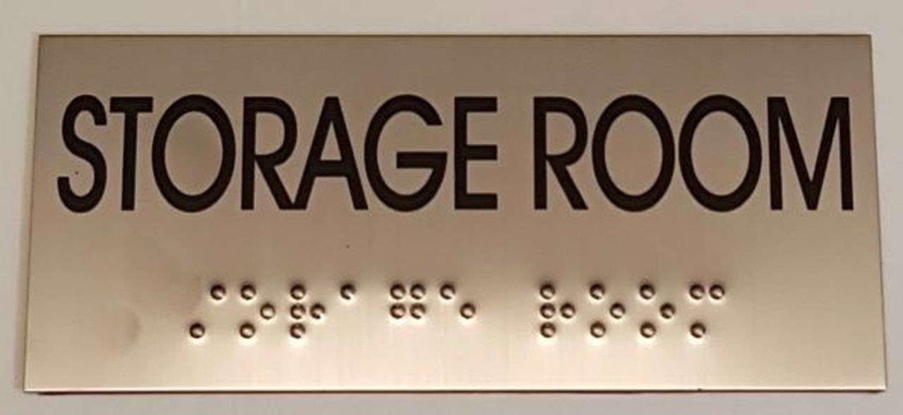 STORAGE ROOM Sign -Tactile Signs BRAILLE-( Heavy Duty-Commercial Use )