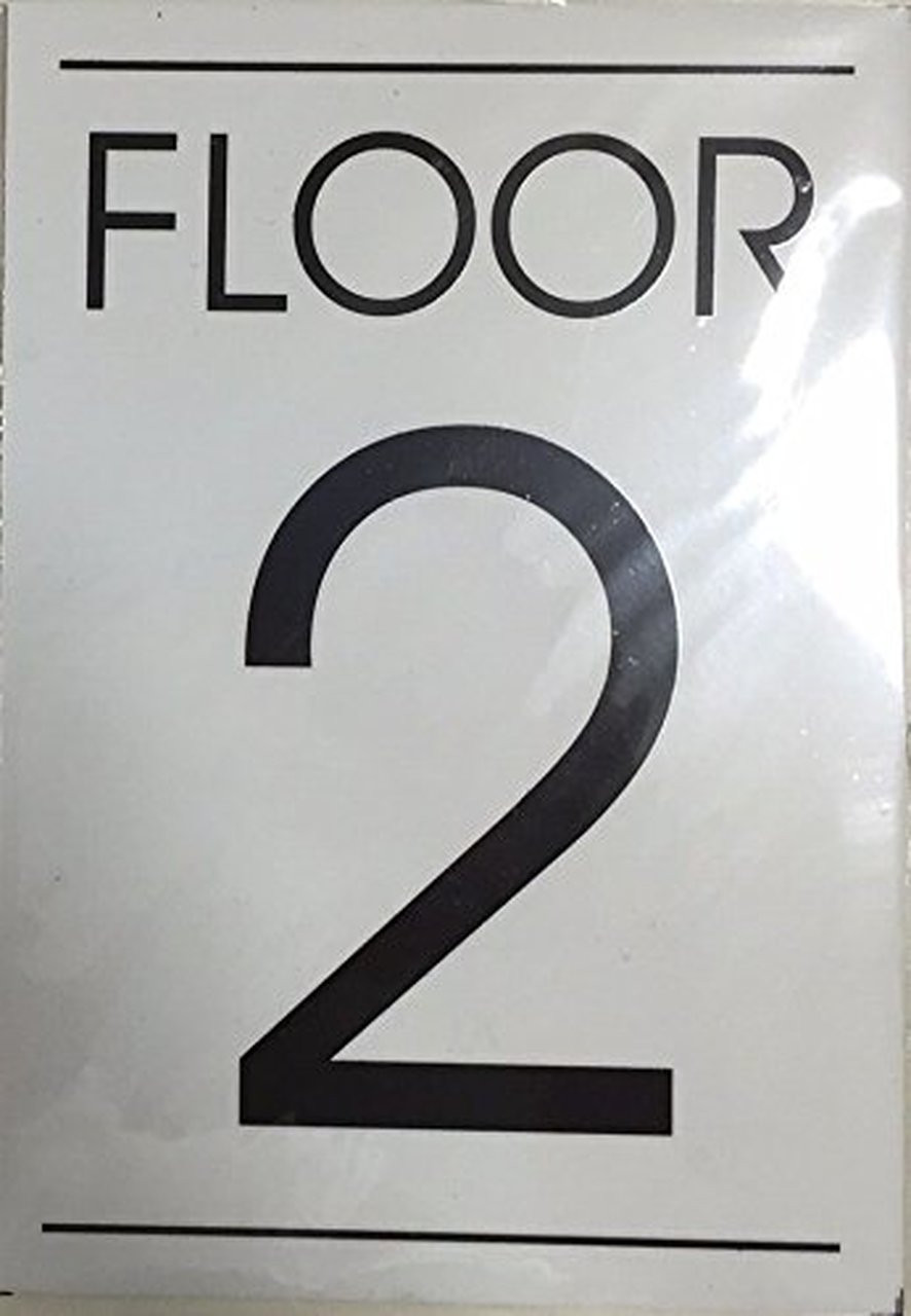 FLOOR NUMBER SIGN - 2ND FLOOR SIGN