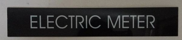 Electric Meter Sign (Black Aluminum)