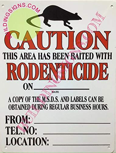 CAUTION THIS AREA HAS BEEN BAITED WITH RODENTICIDE ON_ COPY OF THE M.S ...