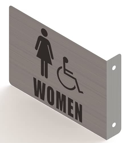 Women ACCESSIBLE Restroom Projection Sign- Women ACCESSIBLE Restroom 3D ...