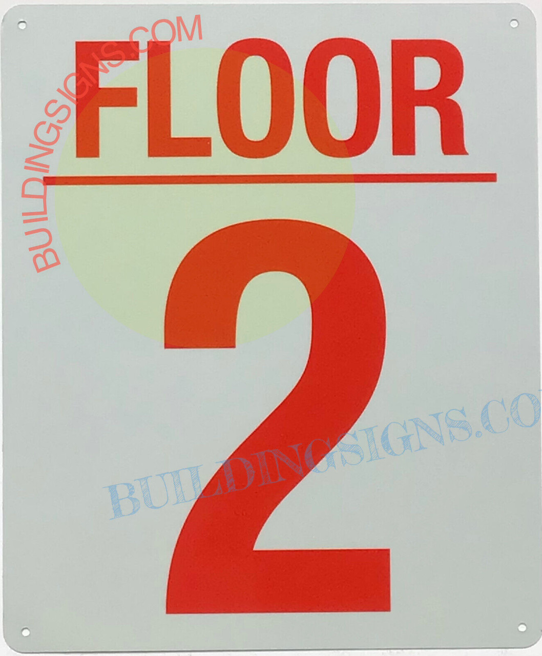 2 FLOOR SIGN (10x12,White,Aluminum) - HPDSIGNS.NYC