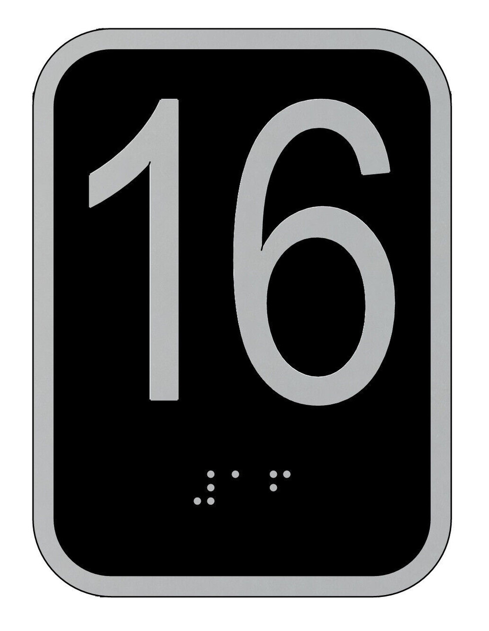 Elevator floor number 16 sign- Elevator Jamb Plate 16 ( 3x4, cast Iron ...