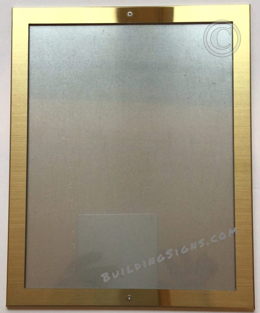 BUILDINGSIGNS.COM Elevator frame 8.5x11-Brushed Gold Stainless Steel ...