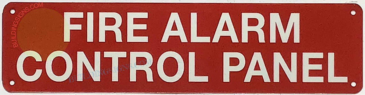 FIRE ALARM CONTROL PANEL SIGN Fire Safety Sign (Red, Reflective ...