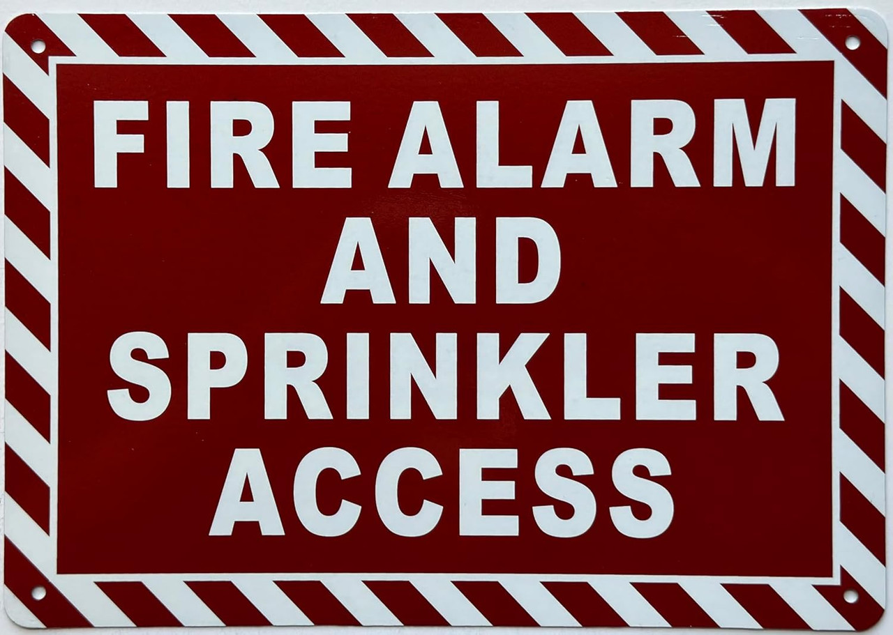 FIRE ALARM AND SPRINKLER ACCESS SIGN